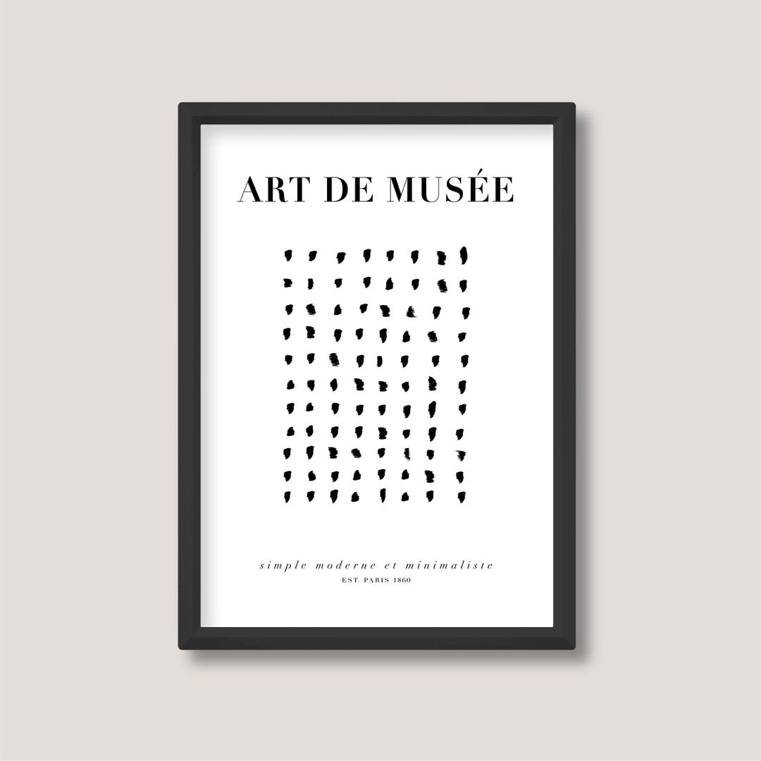 Abstract Line Art Exhibition Poster Print | Minimalist Black and White ...