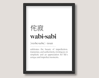 Yume | Japanese Word Definition Print | Minimalist Black and White Wall ...
