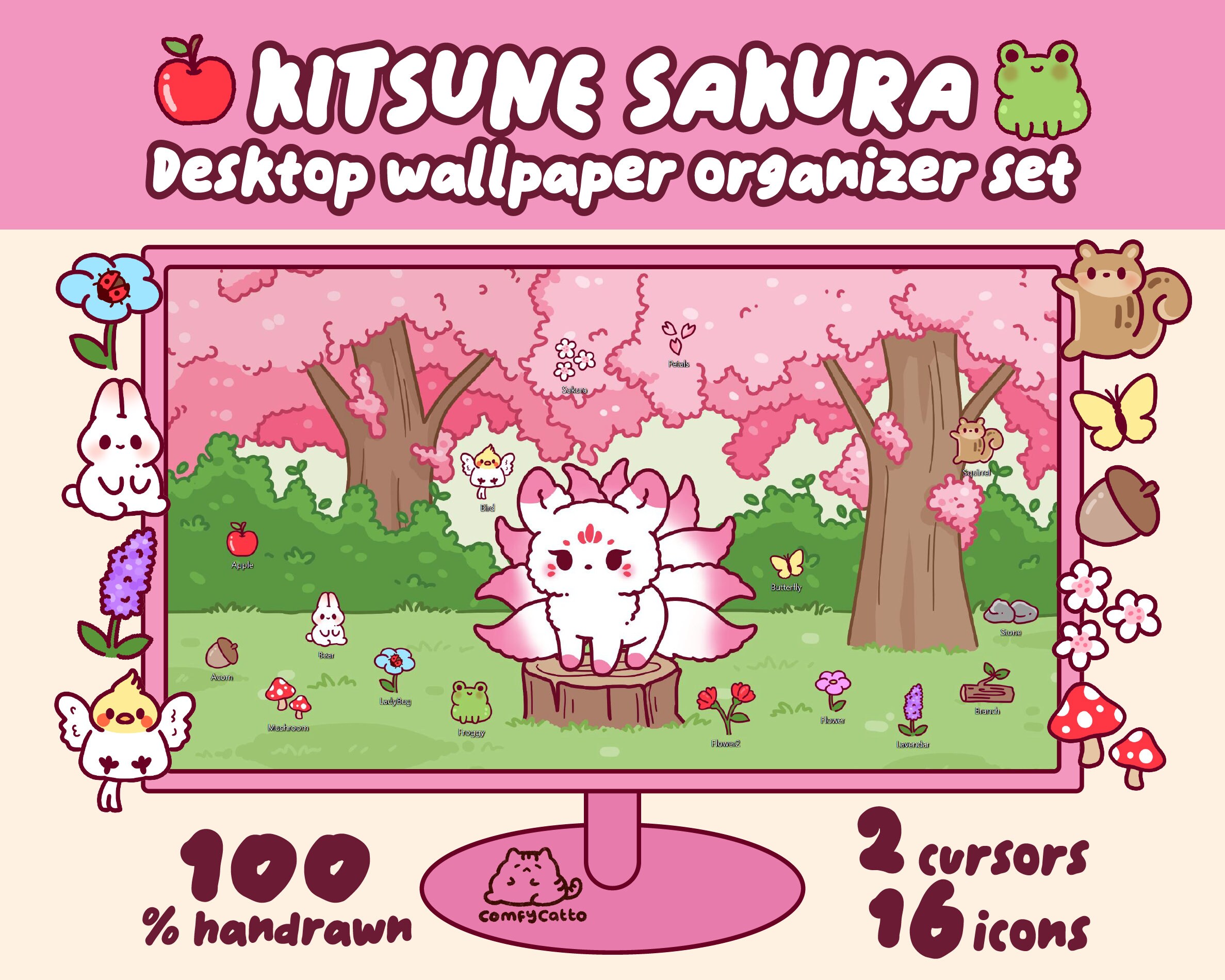 Animated Backgrounds for Desktop: Cute Fox, Pink, Beautiful Nature ...