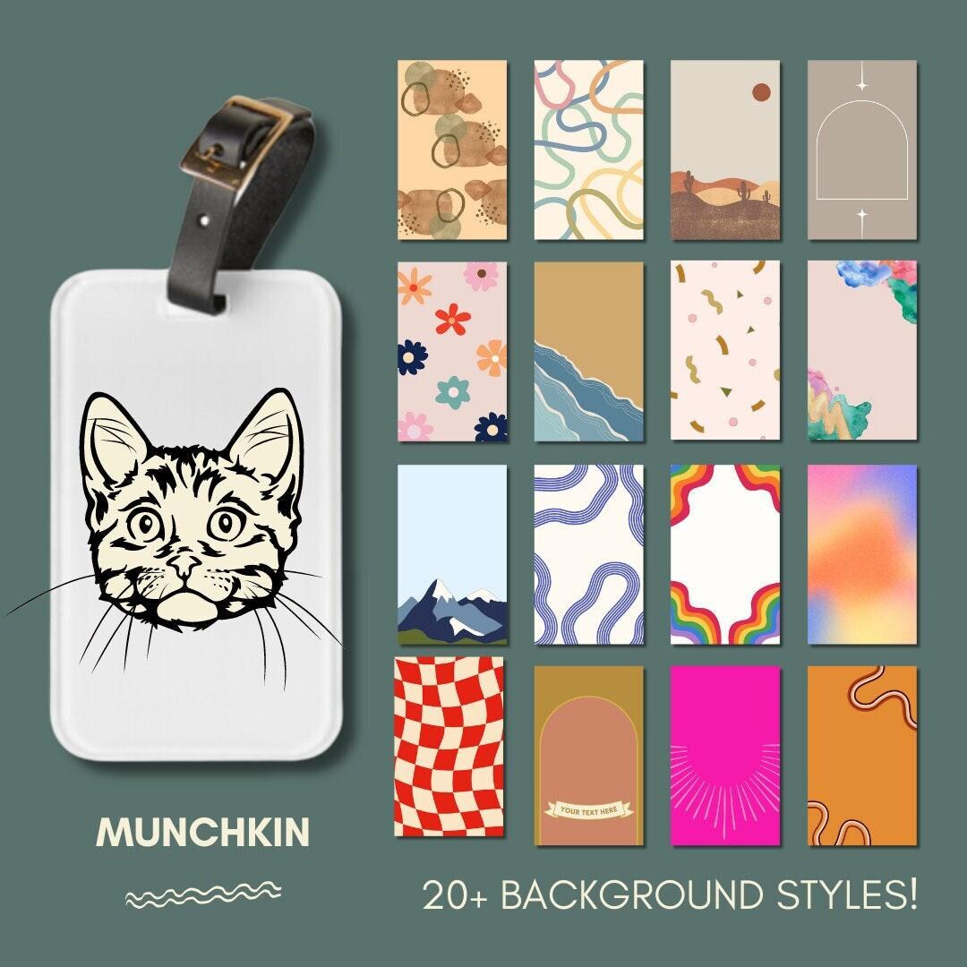 Cat Munchkin Luggage Tag - Pet Custom Luggage Tag, Bag Tag - Etsy