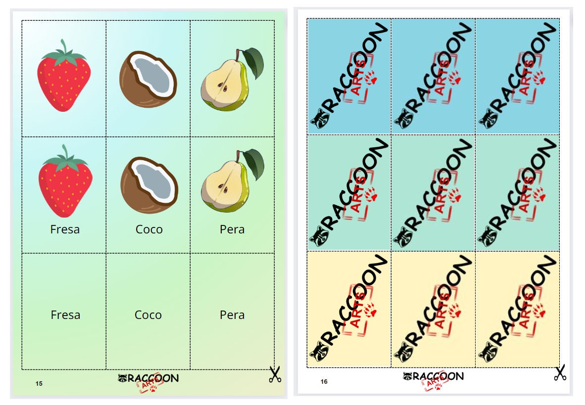99 Printable Montessori Cards Learning Spanish Food and Drinks ...