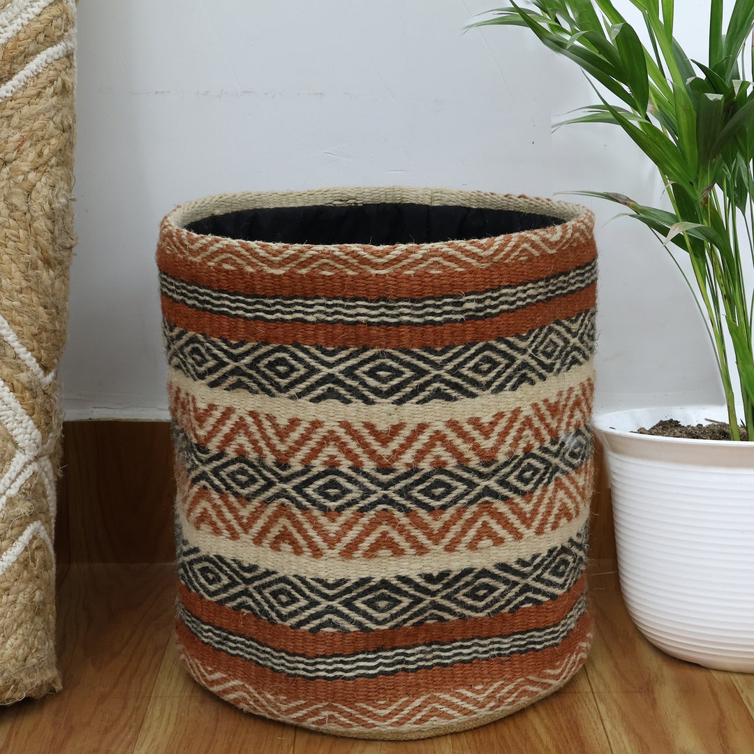 Jute Basket Handmade Garden Plants Basket Sustainable Classic Nursery ...
