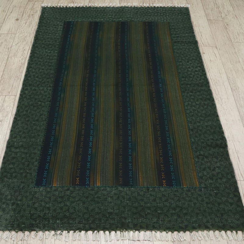 Dark Green Rug - Etsy