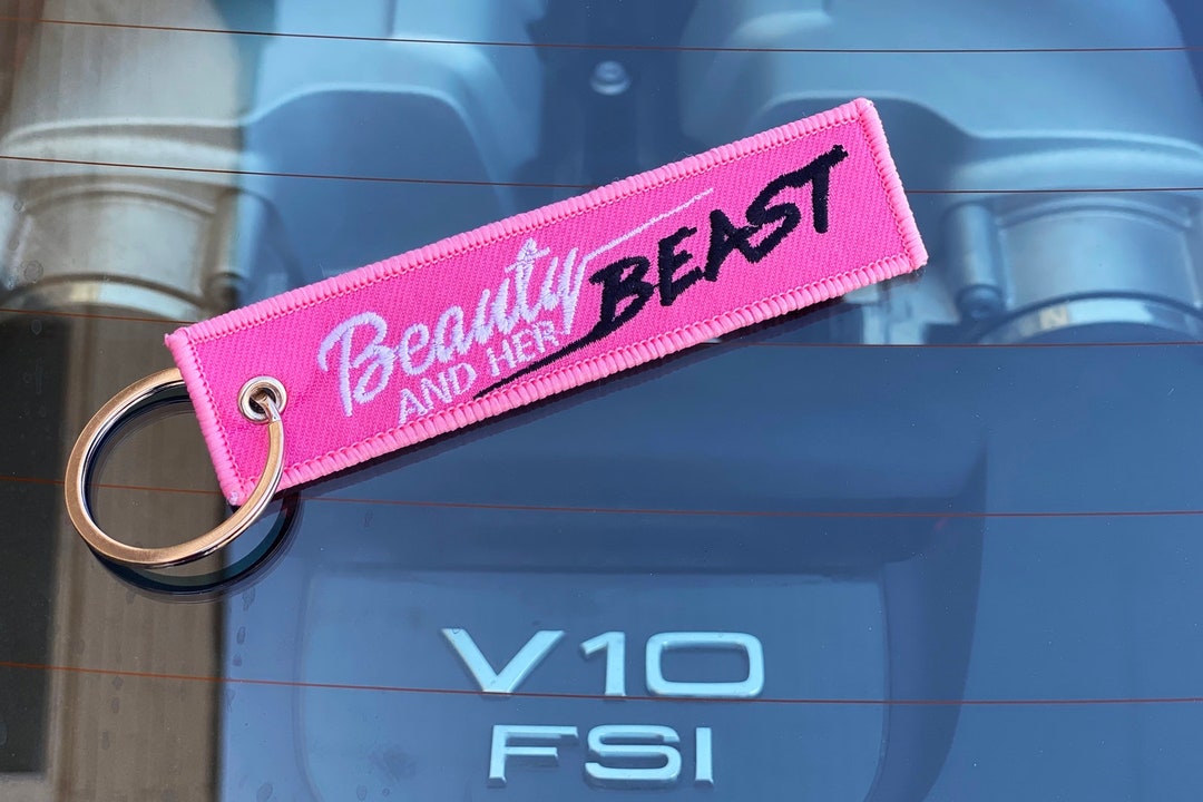 Beauty and Her Beast Motorcycle Gift Car Key Ring Motorbike Key Tag Biker Gift Rider Keytag ...