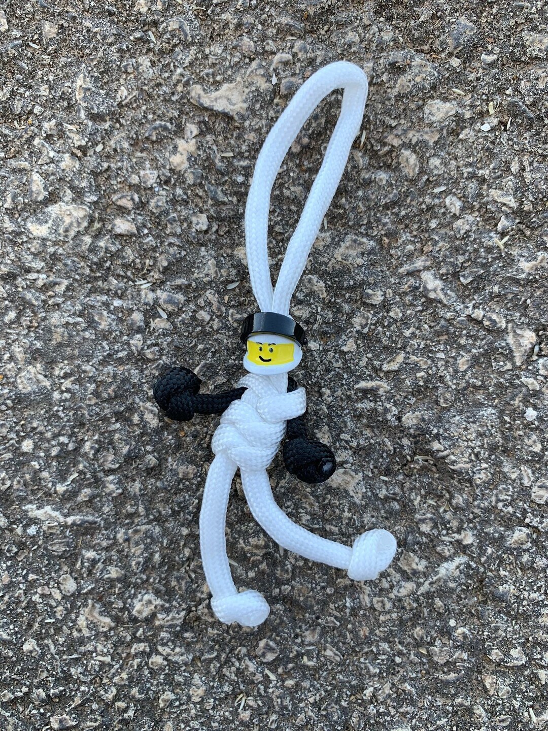 White Paracord Toy Keychain Biker Gift Kids Gift Rope Toy Cord ...