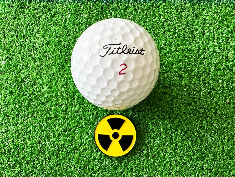Nuke Nuclear Hazard Sing Golf Ball Marker Golf Accessory Awesome Golf ...