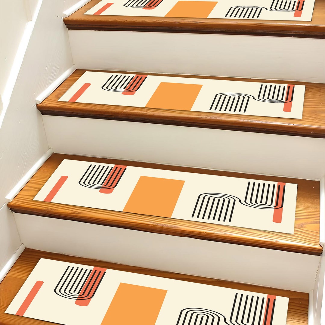Stair Rug,mid Century Stair Rug,stair Decor,boho Stair Mat,stair Treads ...