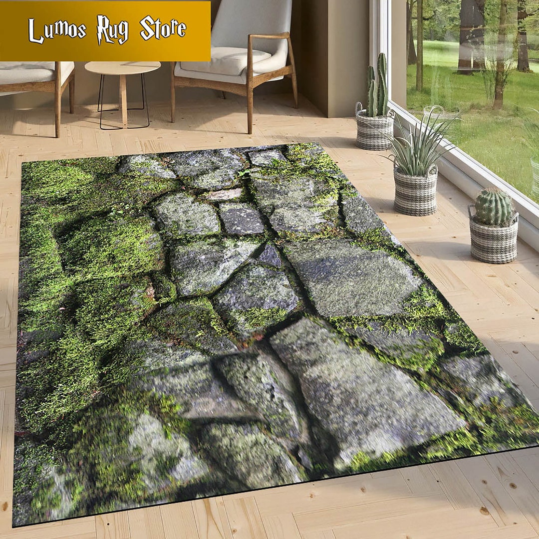 Stone Pattern Rug, Grass Rug, Balcony Rug, Terrace Rug, 3D Rug, for ...