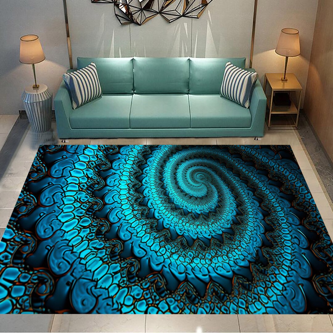 Vortex Rug, Illusion Rug, Optical Illusion Rug, Living Room Rug, 3D Rug ...