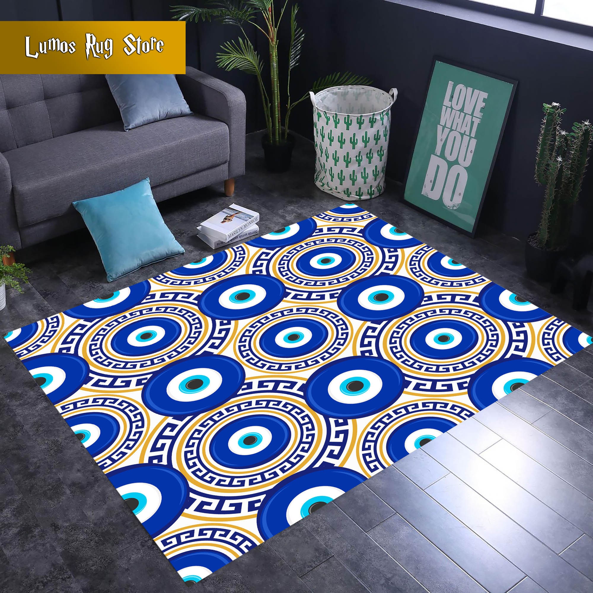 Evil Eye Rug Eye Patterned Rug Evil Eye Custom Rug - Etsy