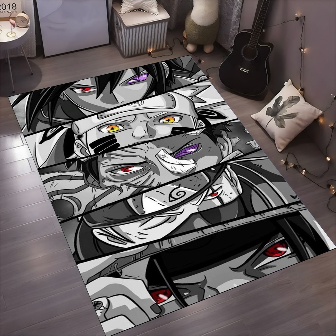 Anime Rug, Anime Eyes Rug, Anime Eye Pattern, Kids Room Rug, Anime Gift ...