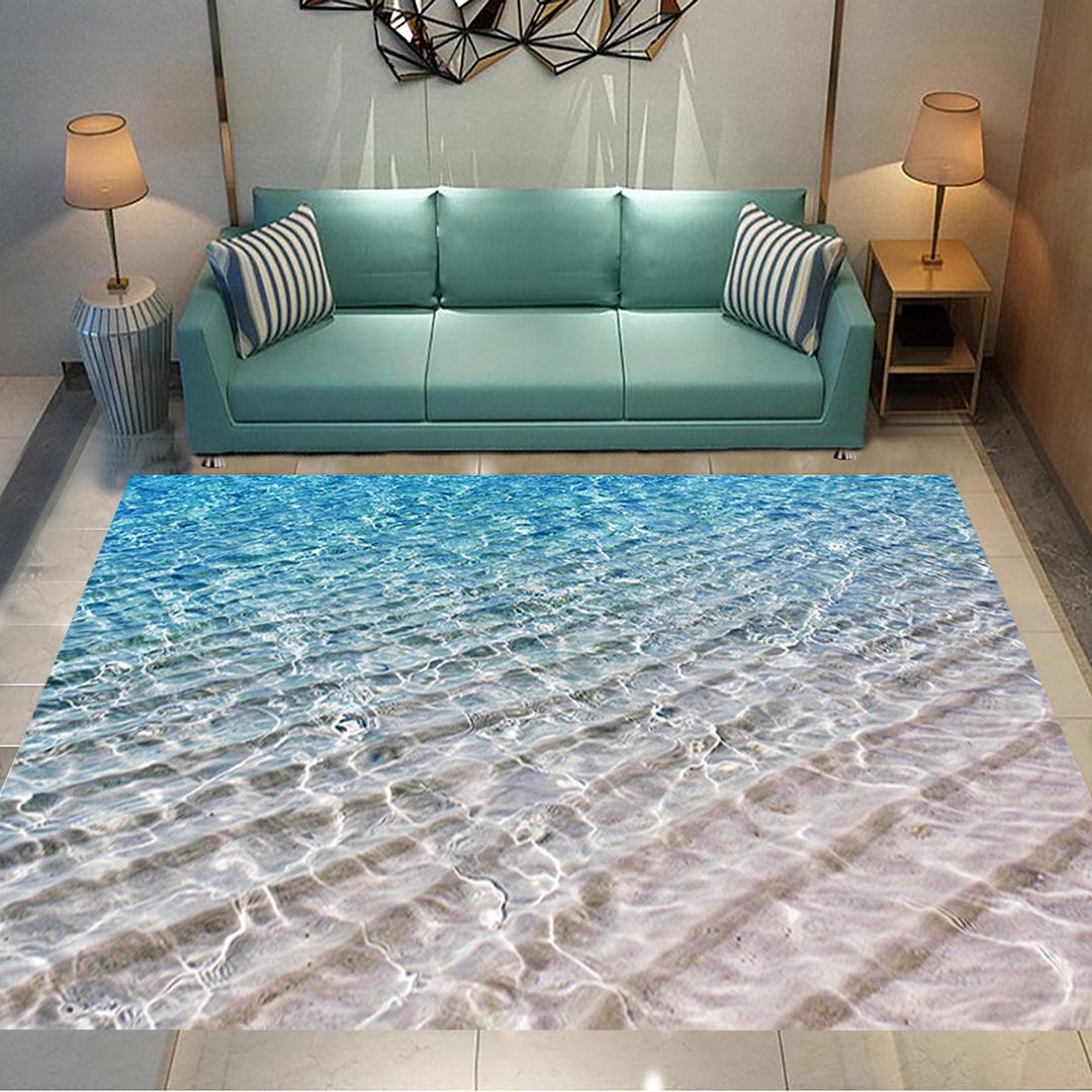 Ocean Wave Rug: Nautical Summer Home Decor - Etsy