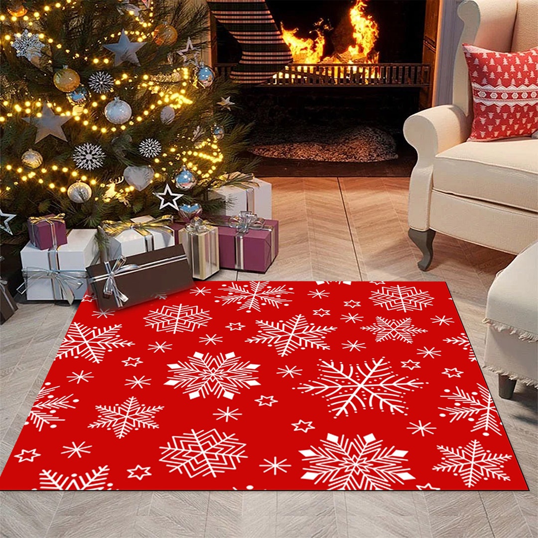 Christmas Rug, Christmas Santa Rug, Merry Chrismast Rug, Christmas Gift ...