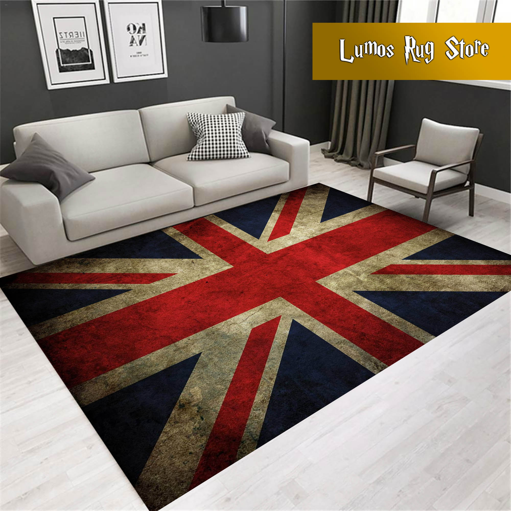 United Kingdom, United Kingdom Flag, United Kingdom Flag Rug, Living ...