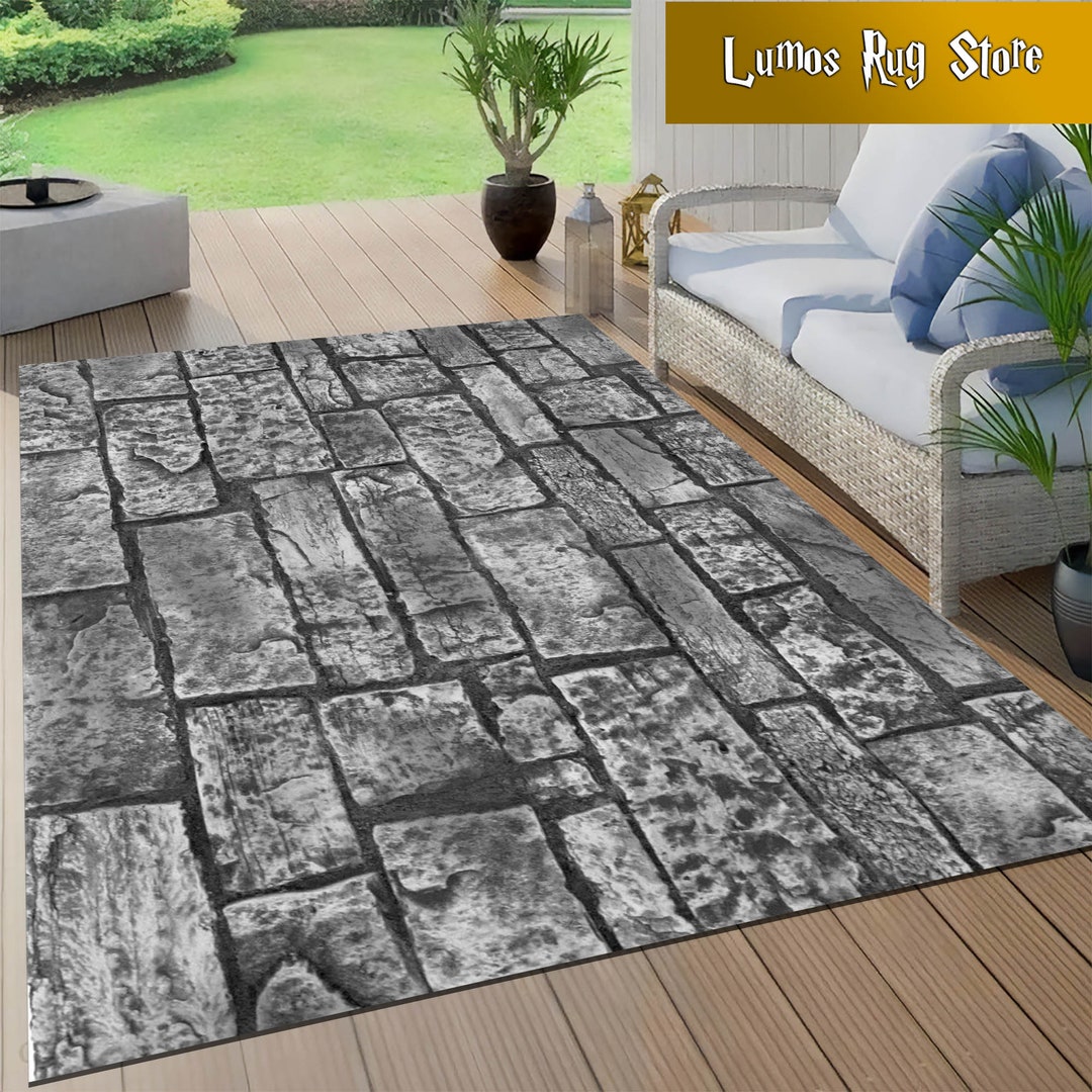 Stone Pattern Rug, Stones Rug, Balcony Rug, Terrace Rug, 3D Rug, for ...
