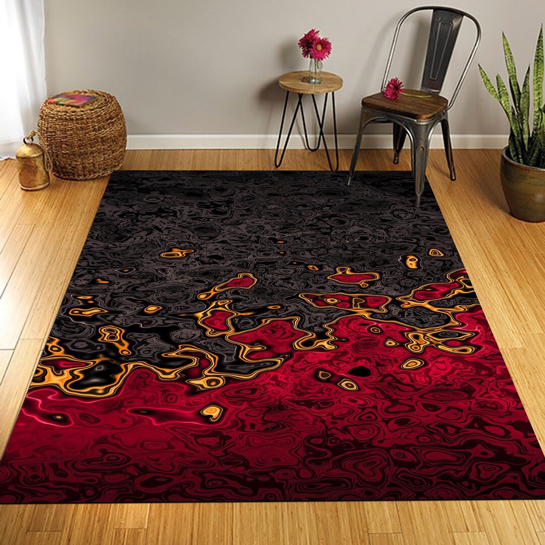 Abstract Art Rug, Cool Rug, Holographic Pattern, Decorative Rug, for ...