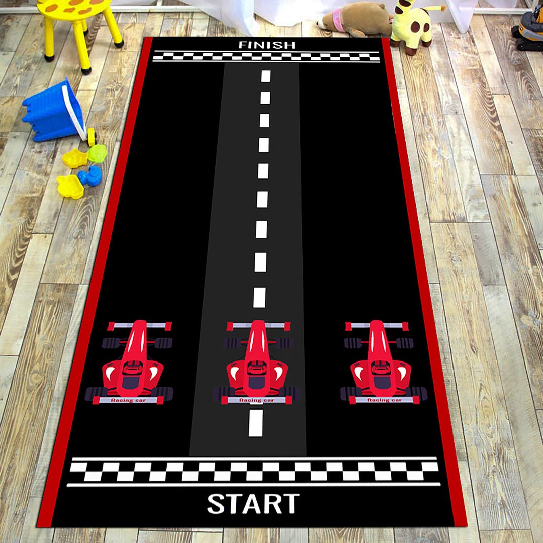 Race Track Rug, Runner Rug, Kids Room Rug, Hallway Rug,long Race Rug ...