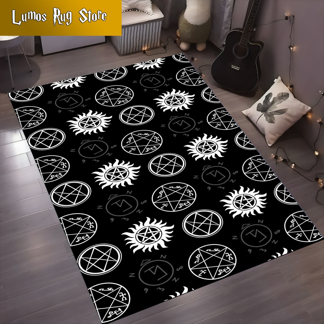 Supernatural Rug,devil's Trap Rug,movie Room Rug,home Theater TV Room ...