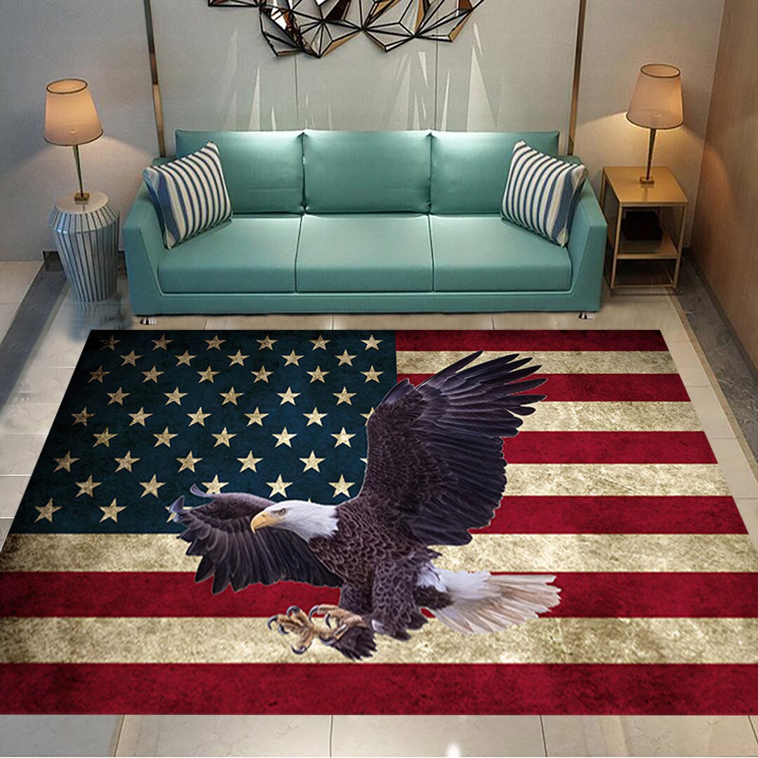 American Flag Rug,usa Rug,united States Flag Rug,eagle Rug,america Flag ...