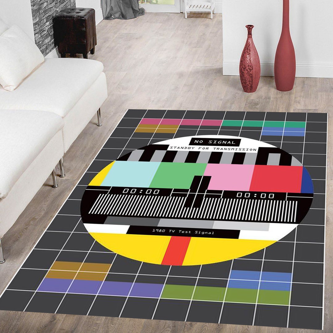 Retro TV Test Pattern Rug: 80s Style, Multicolor - Etsy