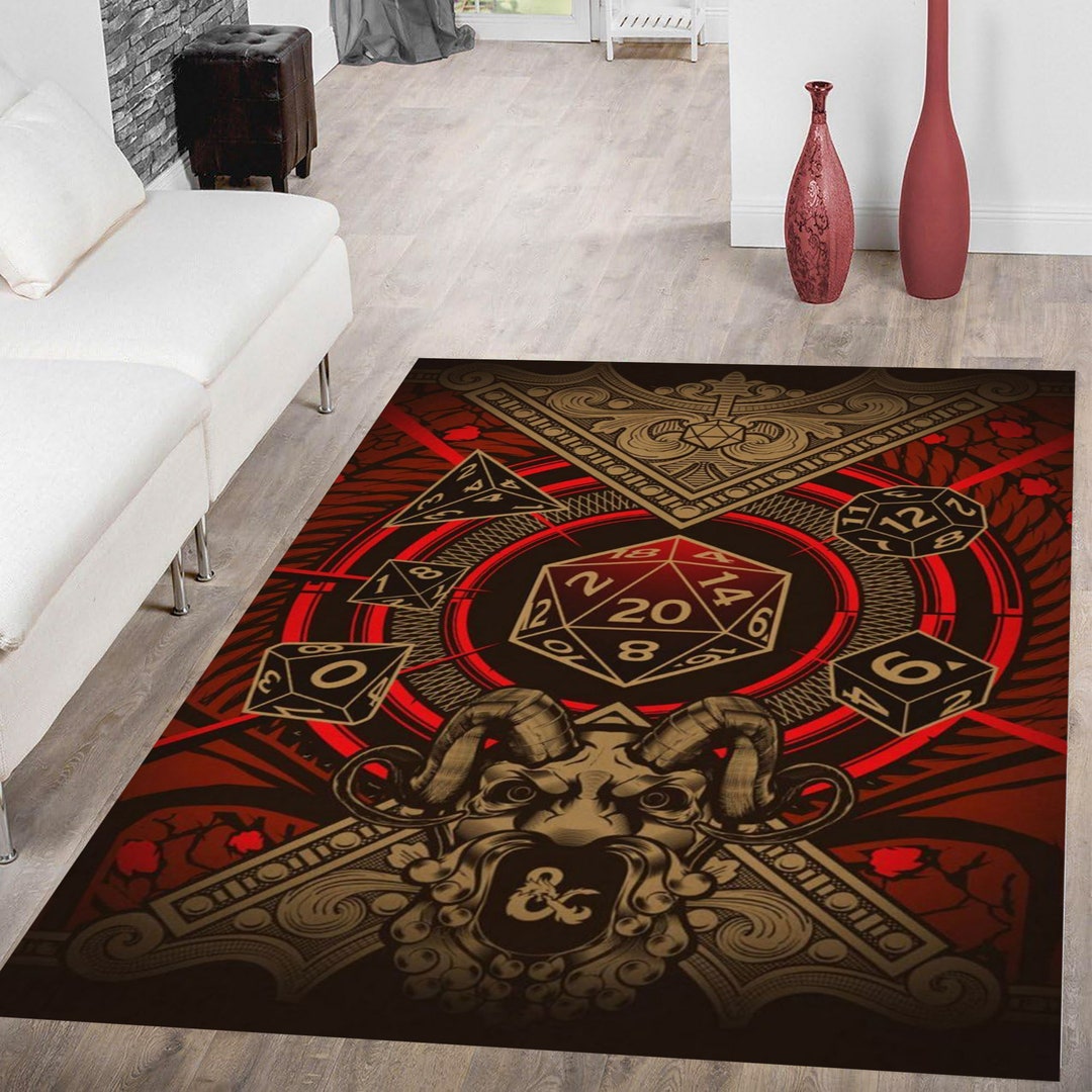 Dungeons Dragon Rug,dragon Rug,game Card Rug,dnd Map Rug,mythological ...