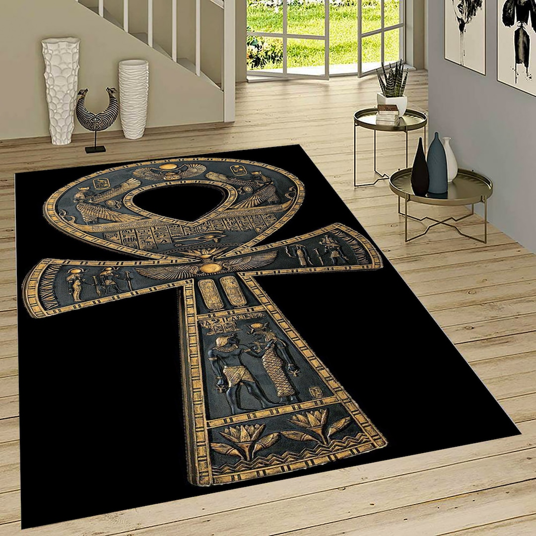 Egypt Rug,ancient Egyptian Rug,hieroglyph Rug,egyptian Decor,egypt ...