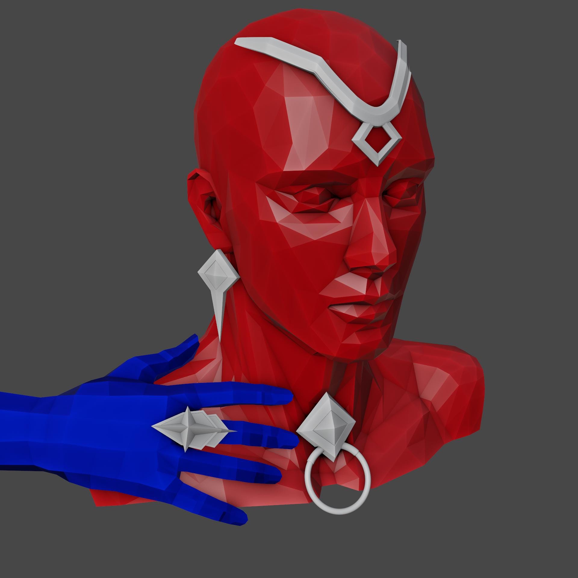 Mel Medarda Jewelry Set 3D Model – Diadem, Necklace, Earrings, and Ring ...