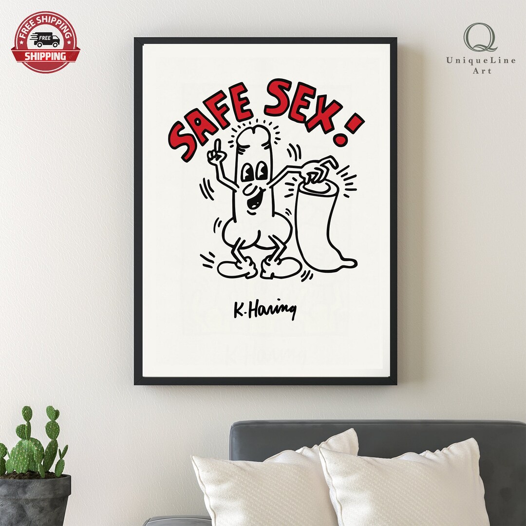 Keith Haring Art Keith Haring Pop Art, Keith Haring Safe Sex, Keith ...