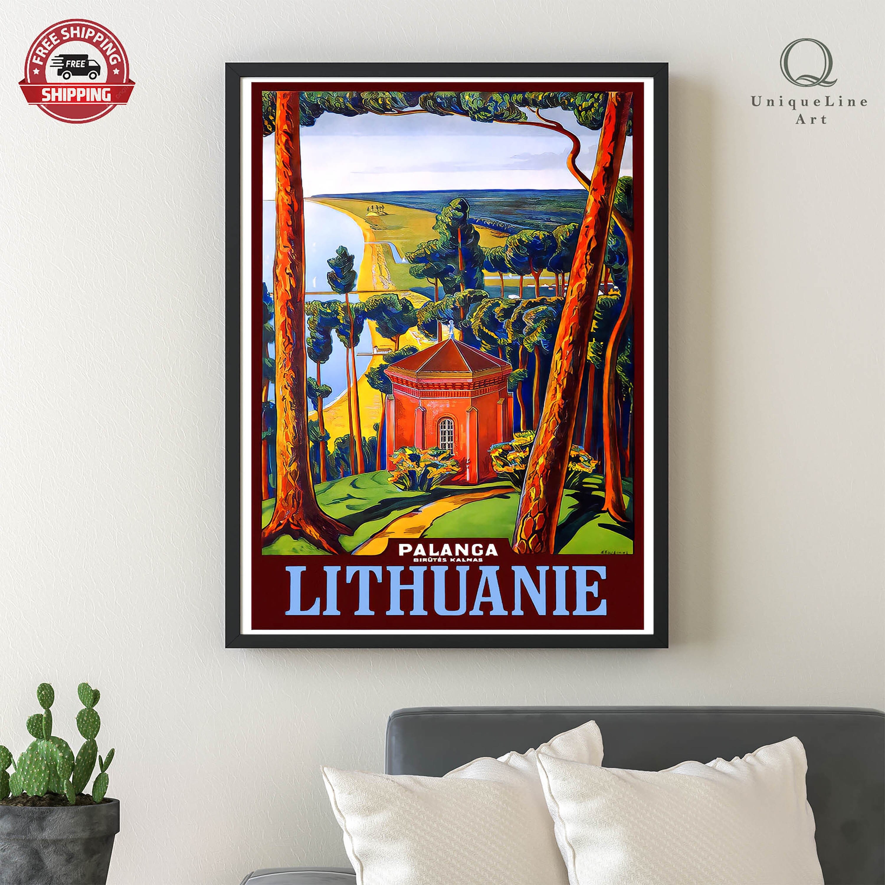 Lithuania Palanga Vintage Travel Poster, Tourism Travel Posters ...