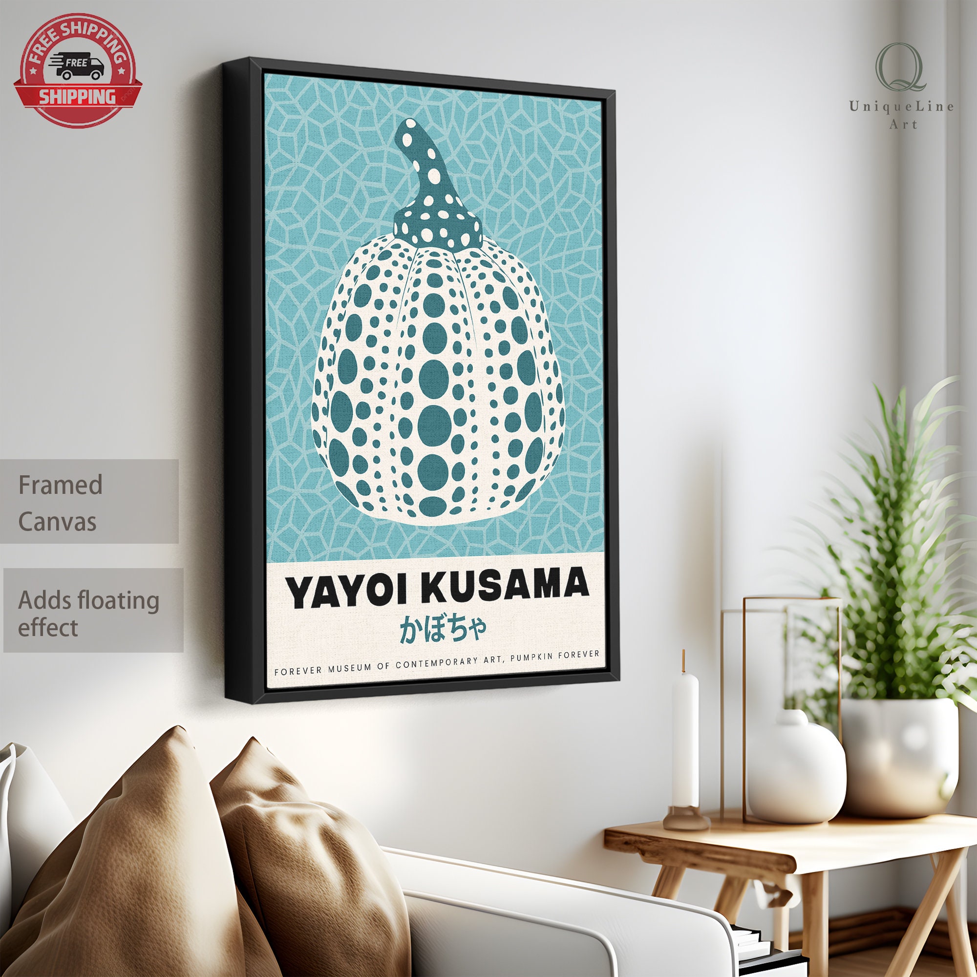 Exhibition Yayoi Kusama Pumpkin Art Print, Japanese Art Kusama Print ...