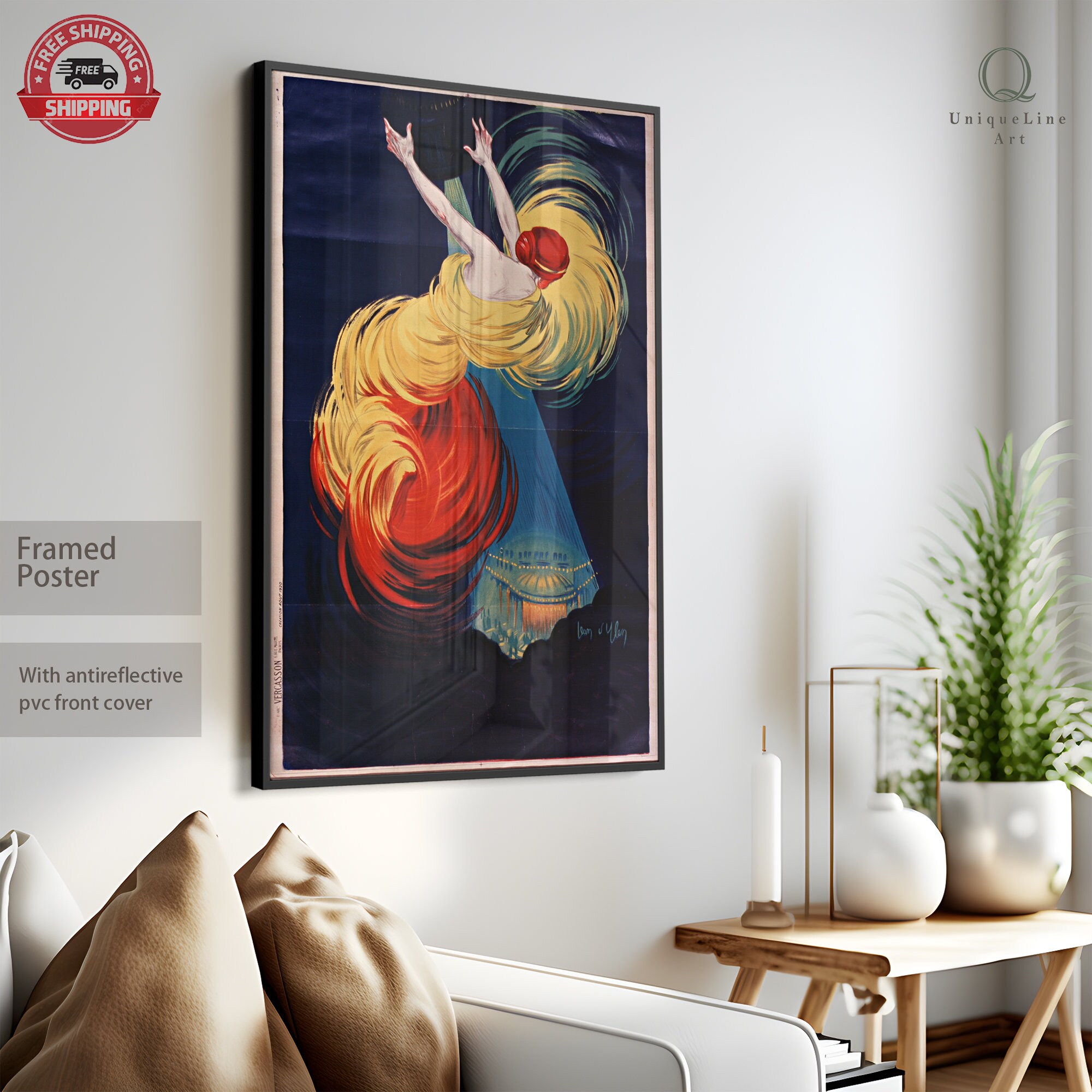 French Opera Poster, Paris Spotlight Advert Vintage Poster Print, Art ...