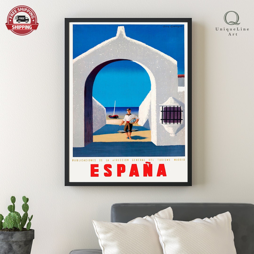 Espana Spain Travel Poster, Spanish Vintage Travel Posters, Framed ...