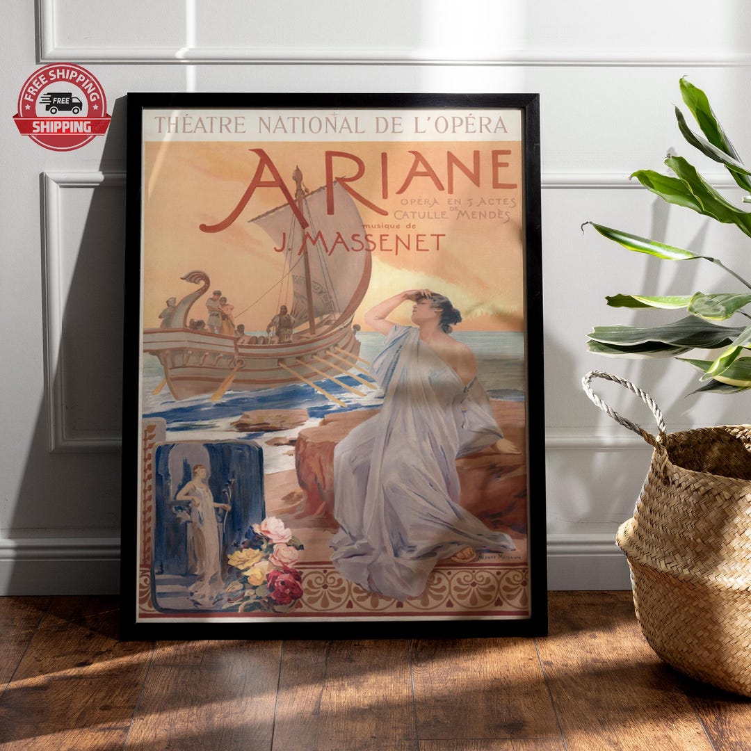 Ariane Opera Poster: Vintage French Art Nouveau Print - Etsy