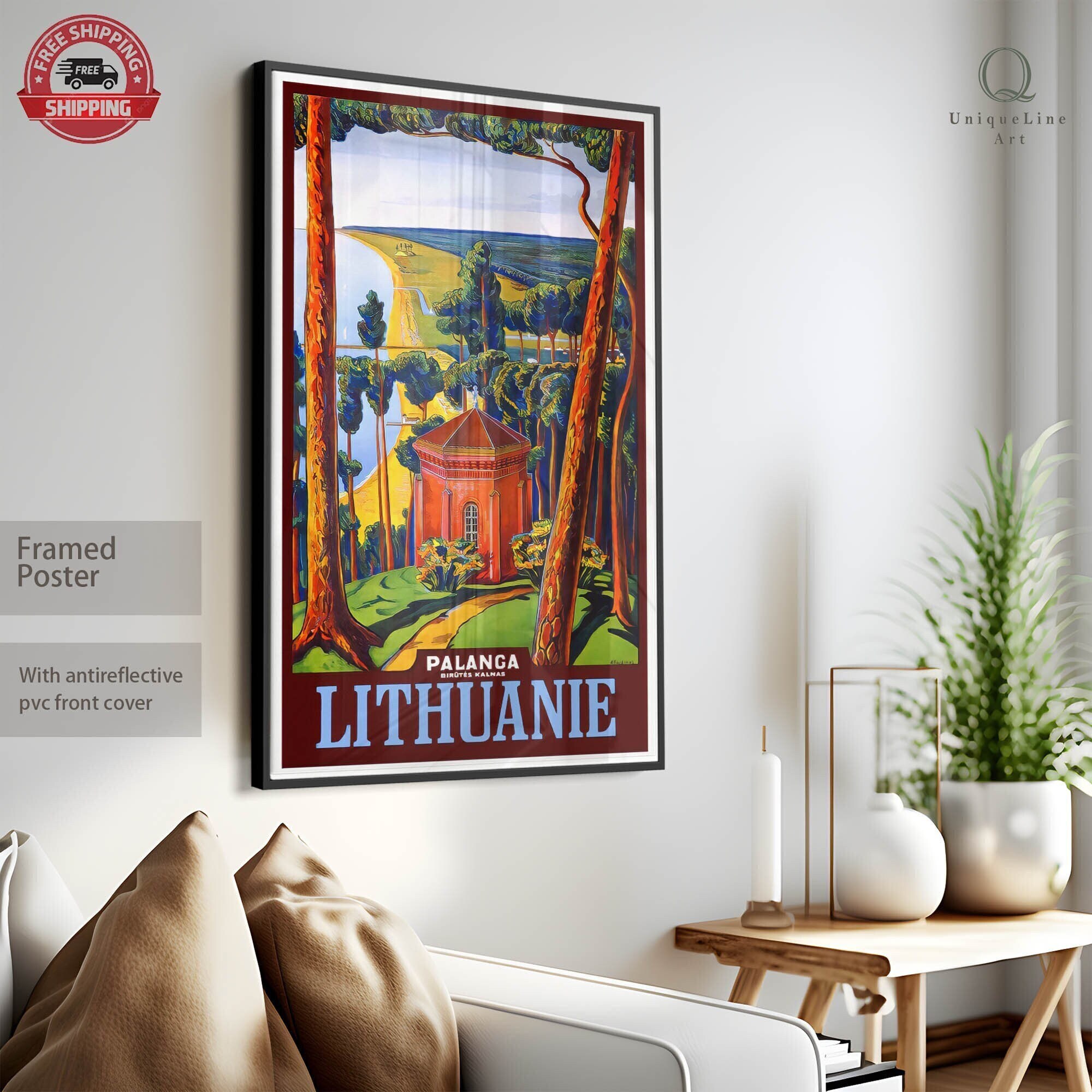 Lithuania Palanga Vintage Travel Poster, Tourism Travel Posters ...