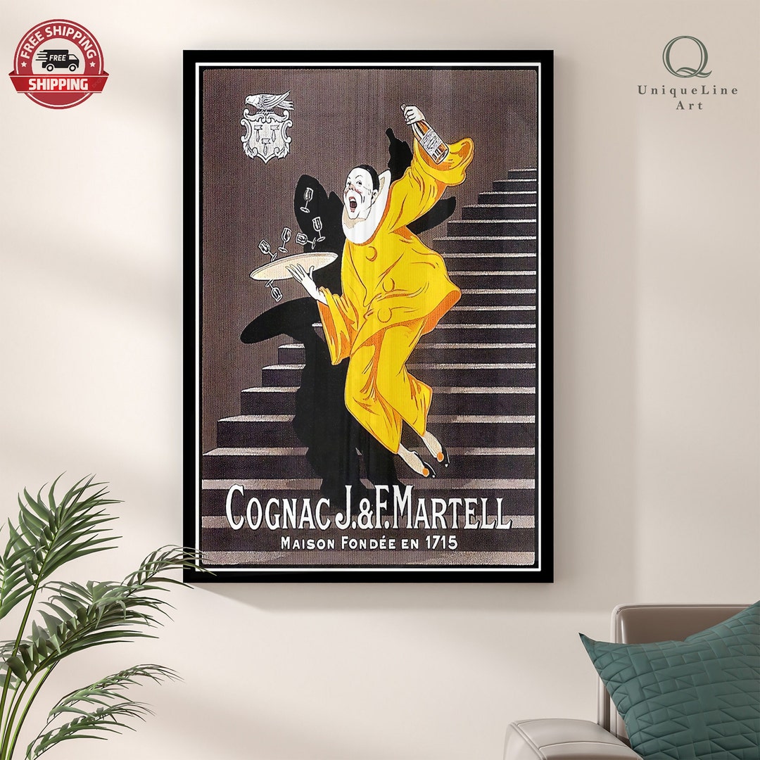 Cognac J&F Martell Poster Fine Art Print / Vintage Poster, Art Nouveau ...