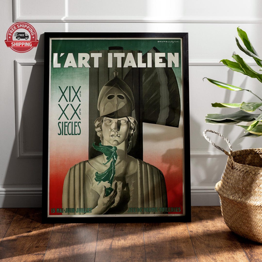 Vintage Italian Art Exhibition Poster: Classical Sculpture Print - Etsy
