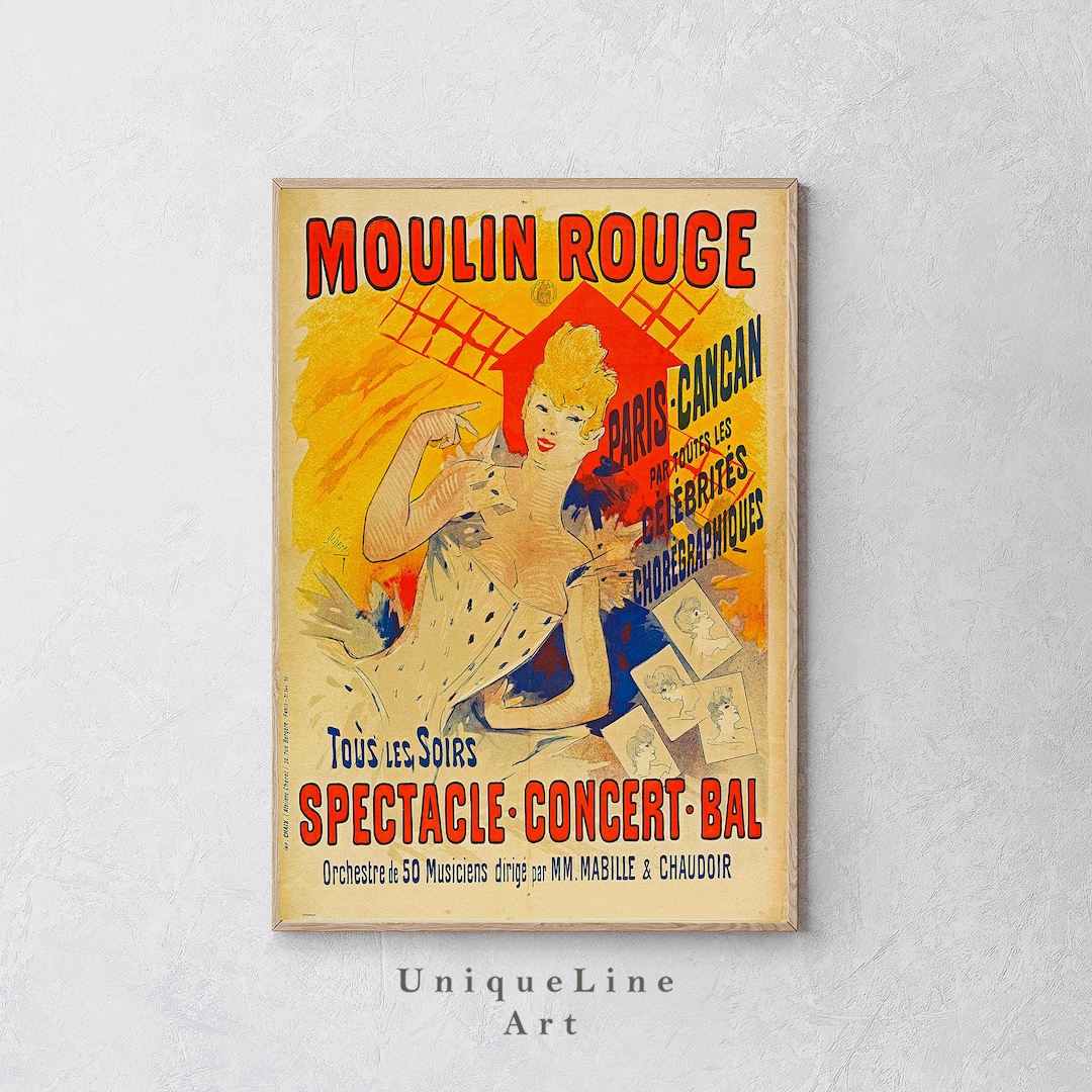 Moulin Rouge Paris Cancan Moulin Rouge Poster Poster Art / - Etsy