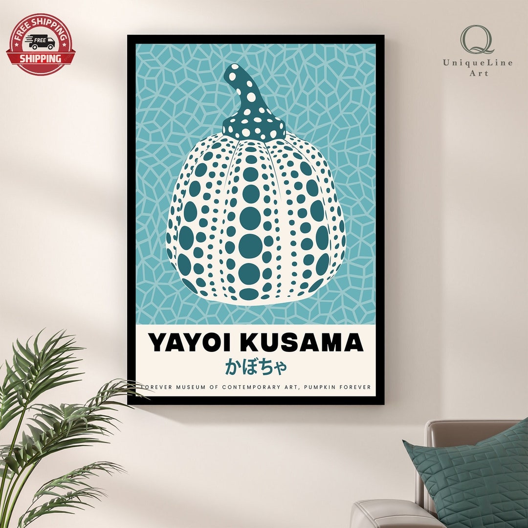 Exhibition Yayoi Kusama Pumpkin Art Print, Japanese Art Kusama Print ...