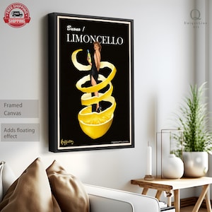 Buono Limoncello Retro Italian Drink Print, Italian Retro Art Poster ...