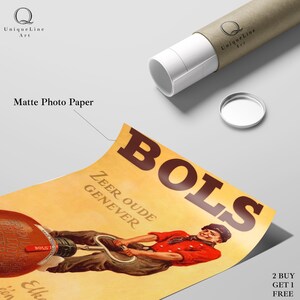 Bols Zeer Oude Genever Poster, Alcohol Poster, Vintage Beer Poster ...