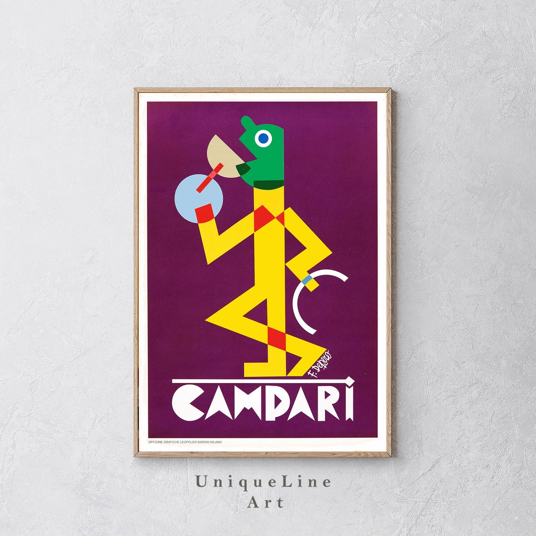 Campari Poster Vintage Drink Advertisementvintage Poster - Etsy