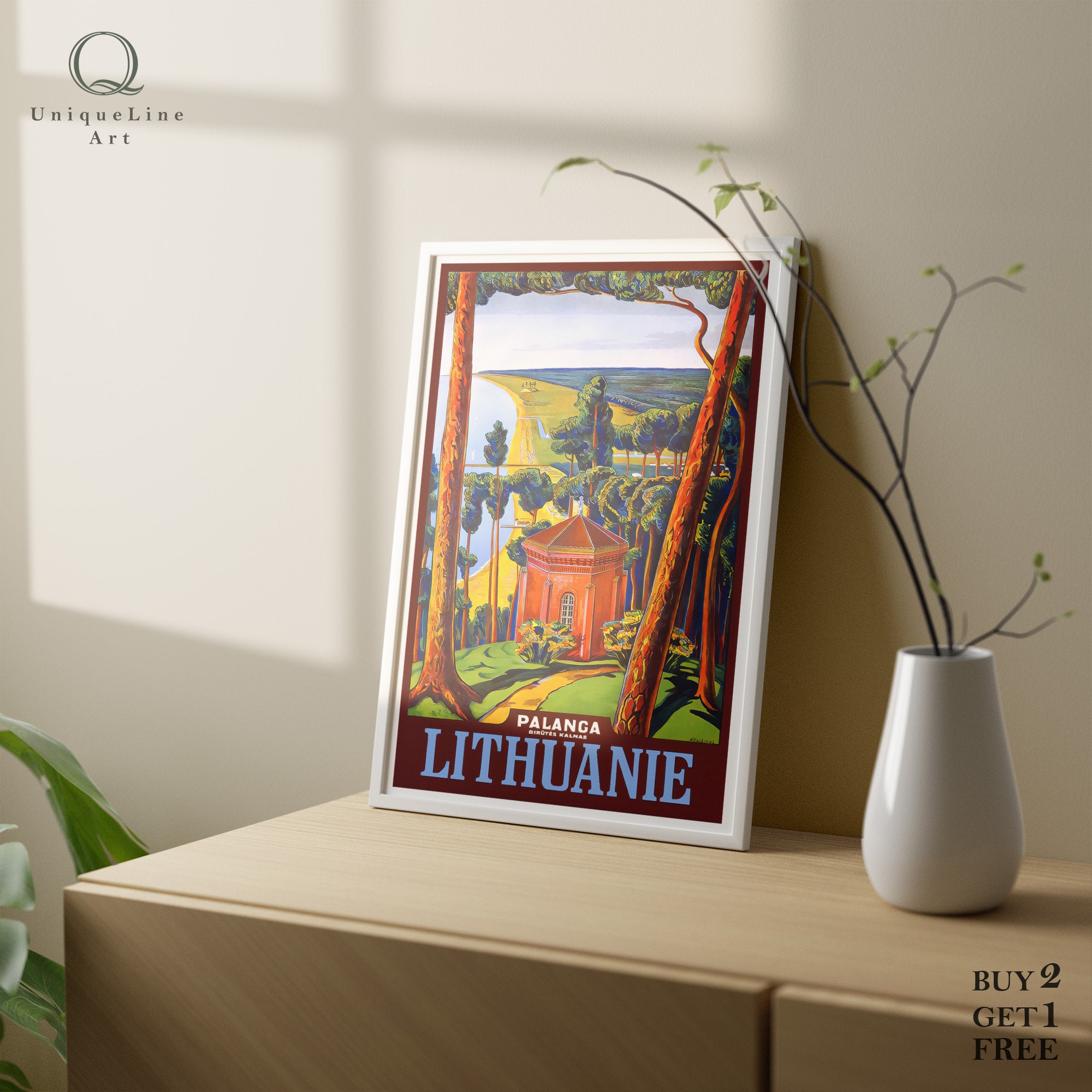 Lithuania Palanga Vintage Travel Poster, Tourism Travel Posters ...