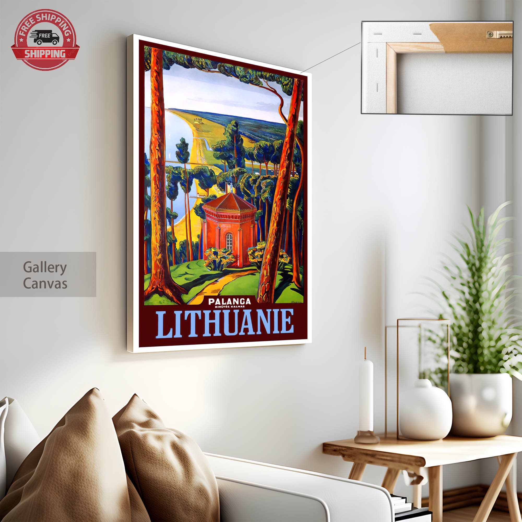 Lithuania Palanga Vintage Travel Poster, Tourism Travel Posters ...