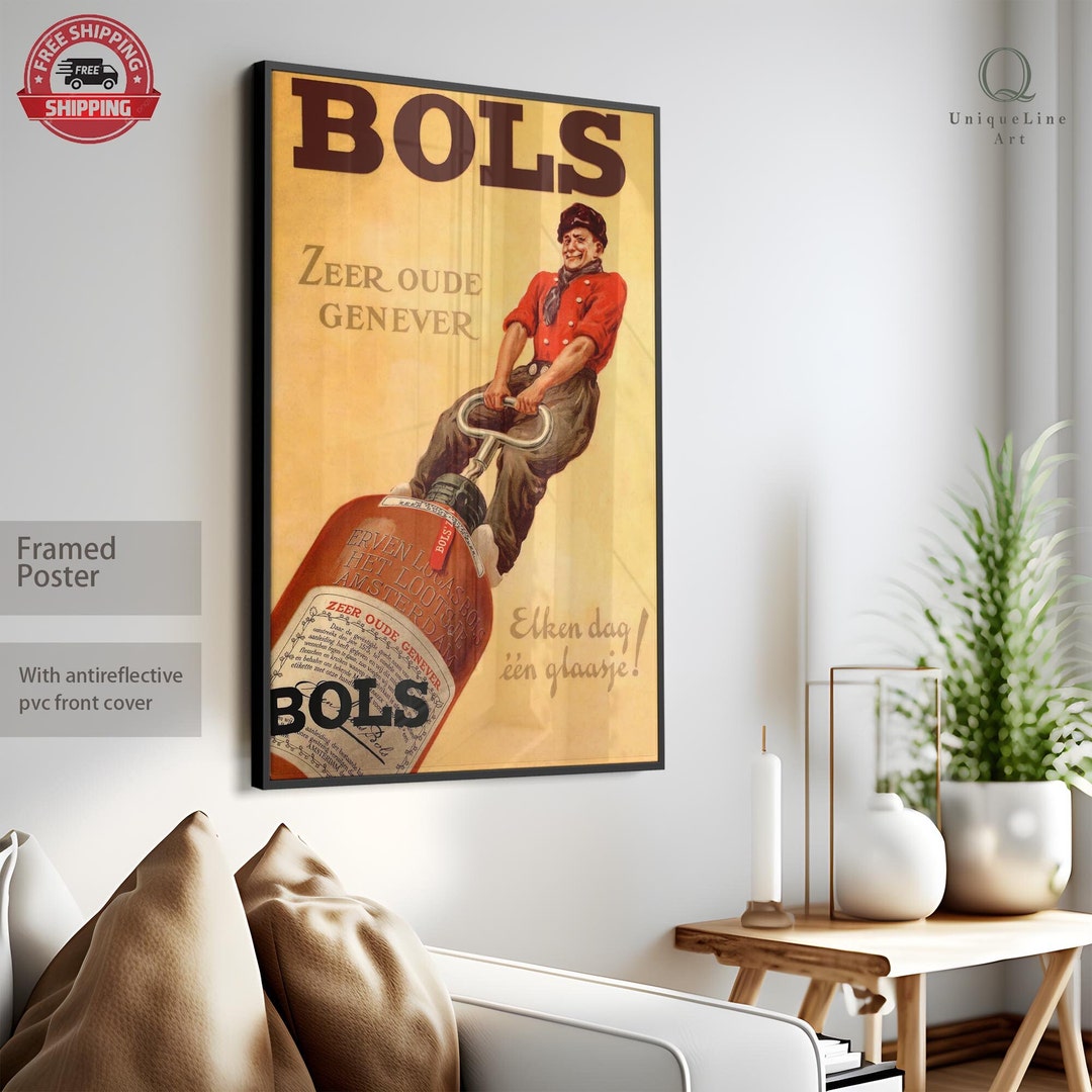 Bols Zeer Oude Genever Poster, Alcohol Poster, Vintage Beer Poster ...