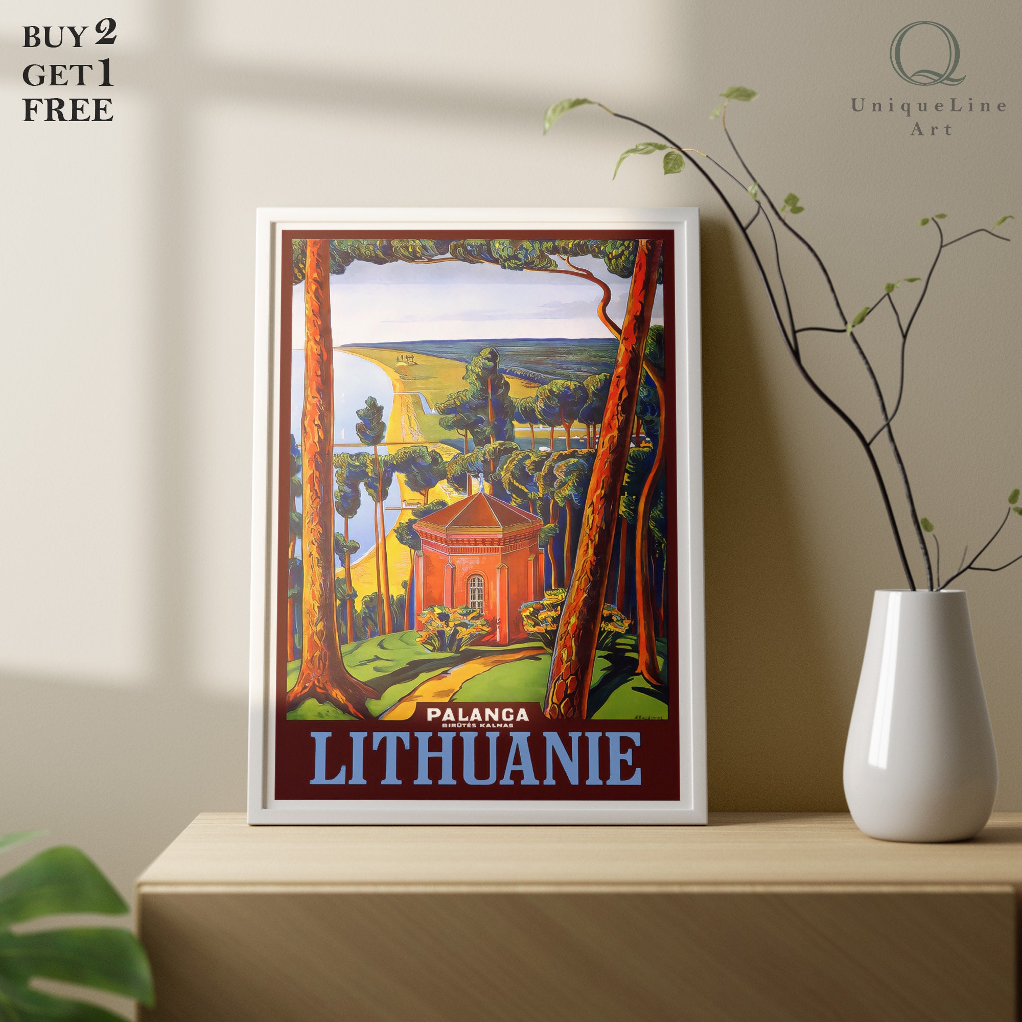 Lithuania Palanga Vintage Travel Poster, Tourism Travel Posters ...