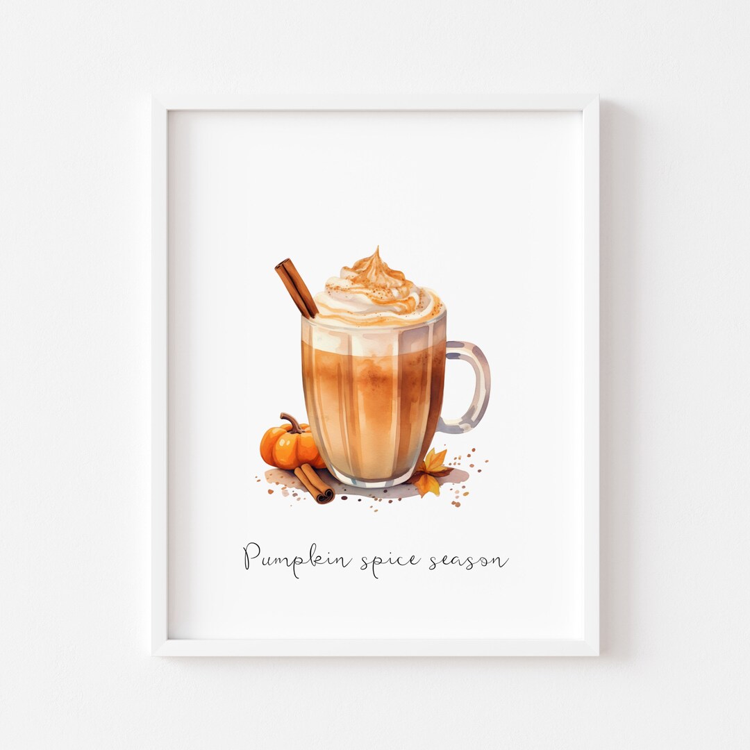 Pumpkin Spice Autumn Prints, Autumn Home Decor, Seasonal Wall Art ...