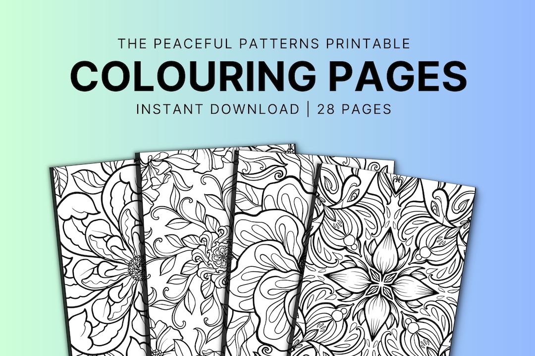 Printable Destress Colouring Book -relaxation & Stress Relief Printable ...