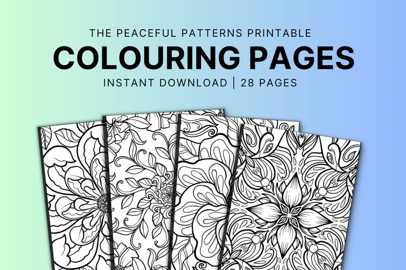 Printable Destress Colouring Book -relaxation & Stress Relief Printable ...