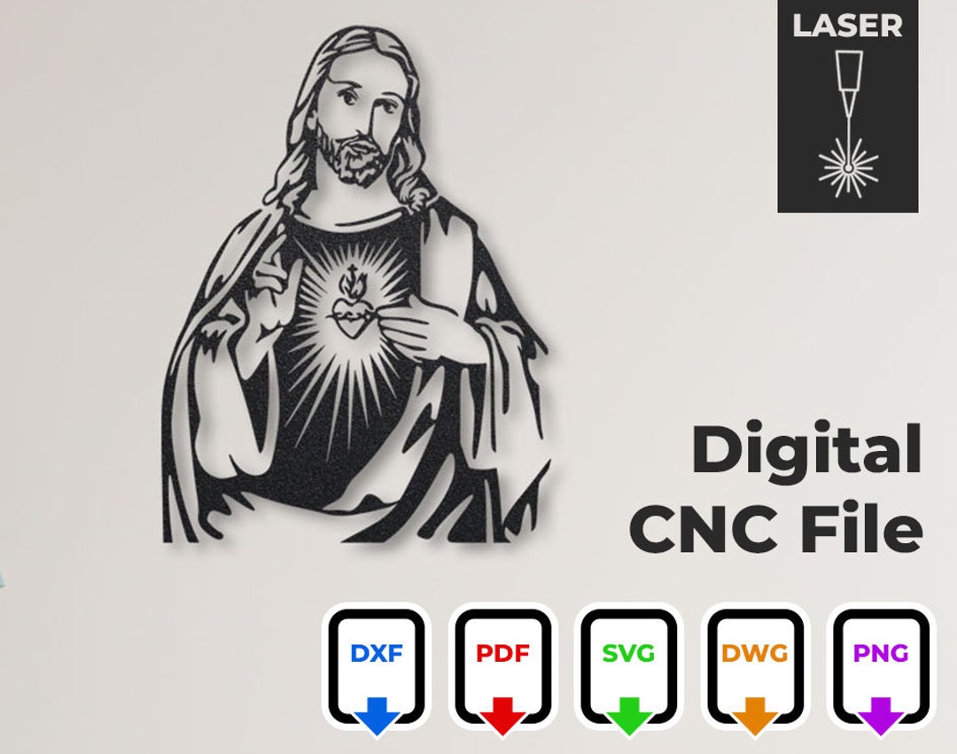 Jesus Face CNC Laser Design: Christian Home Decor (digital Download) - Etsy