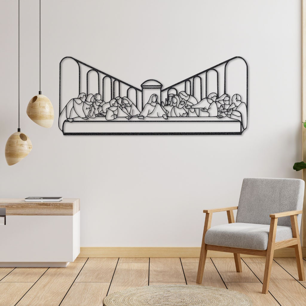 Jesus Last Supper CNC Laser Design: Christian Home Decor (digital ...